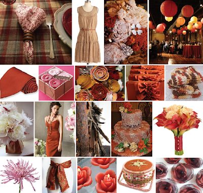 Ideas by Andrea: Fall Color Combo: Shades of Rust & Pink