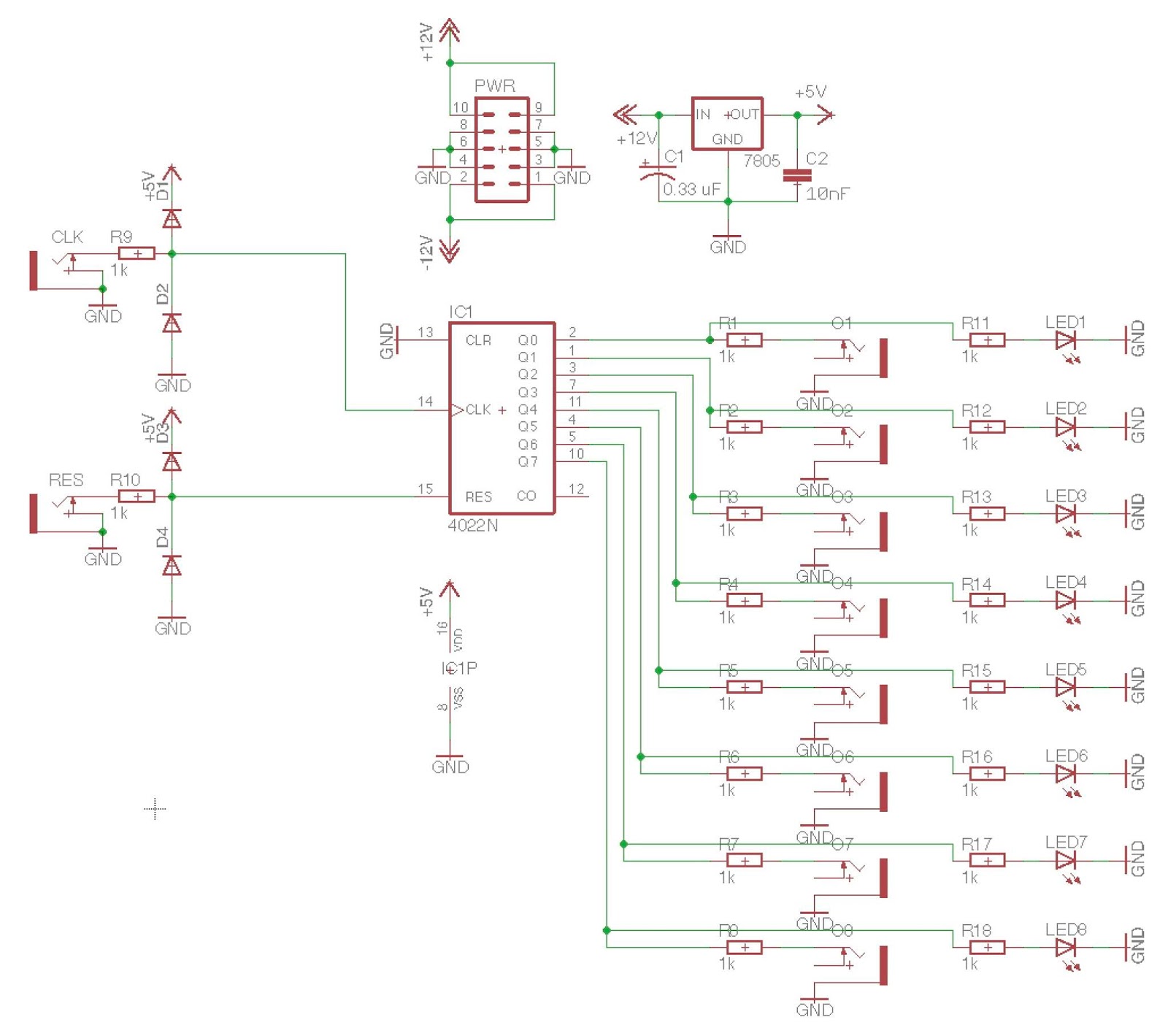 little-scale: 4024 Seven Stage Binary Counter Module
