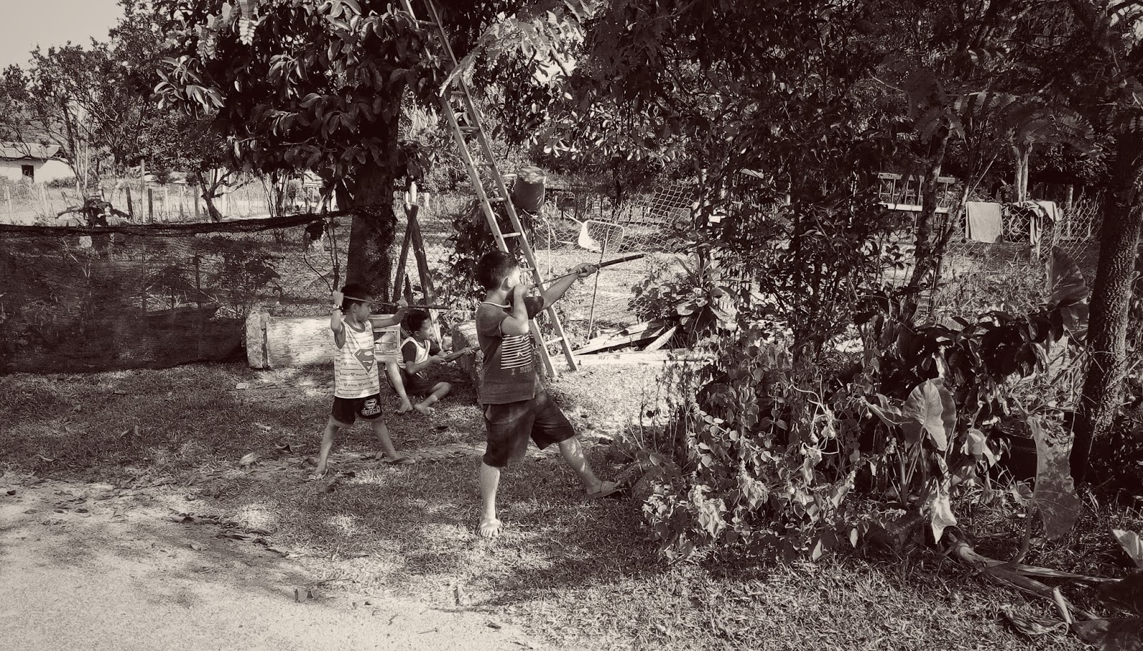 Permainan Budak kampung zaman dulu. Senapang Kayu terung pipit dan ...