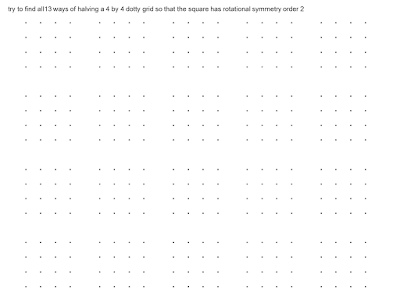 MEDIAN Don Steward mathematics teaching: quartering a 5 by 5 grid