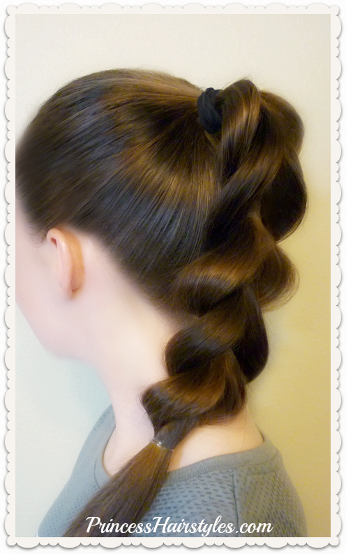 Hair Hack! Make A Pull Through Braid Using Half The Elastics ...