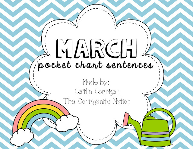 The Corriganite Nation: March Pocket Chart Sentences