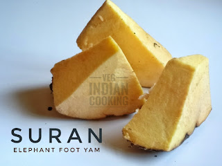 Veg Indian Cooking: Spicy Suran (Indian Yam) Tomato Curry