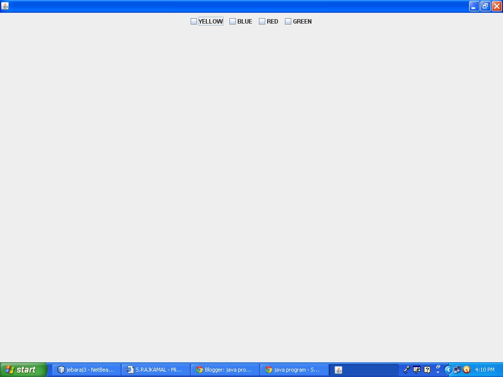 Java Program Create A Checkbox