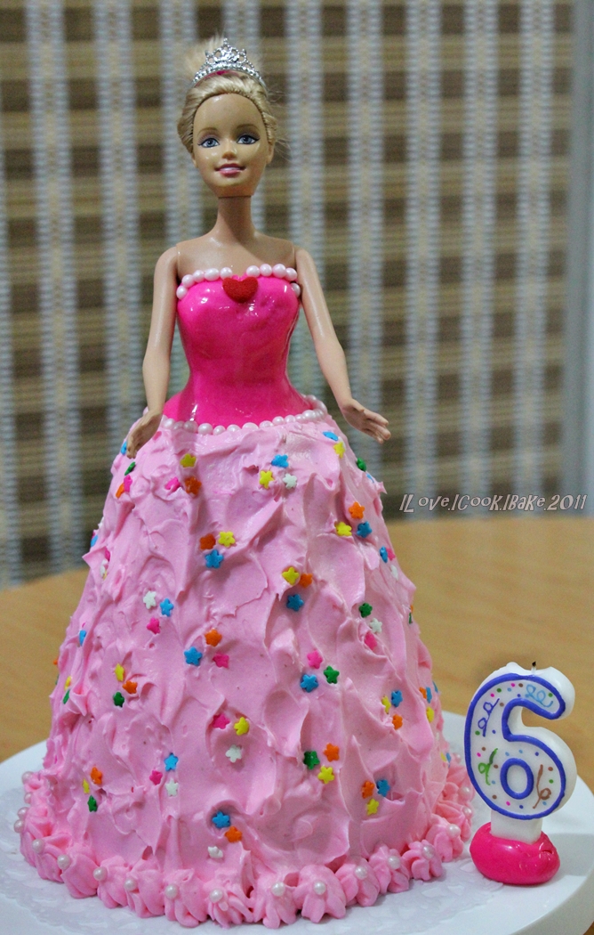 I Love. I Cook. I Bake.: My First Barbie Cake... Happy Birthday My Girl ...