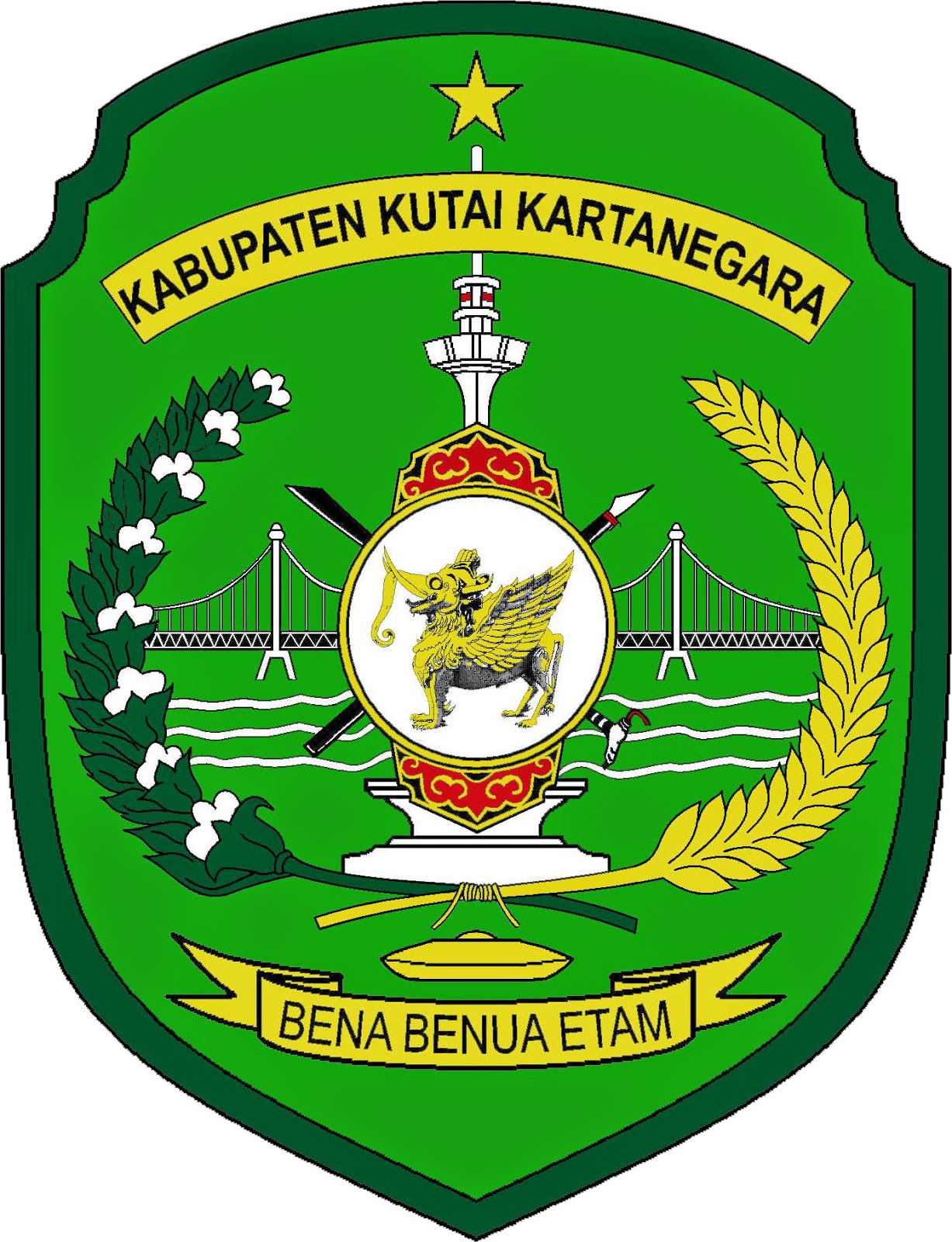 Logo Kabupaten / Kota: Logo Kabupaten Kutai Kartanegara, Kalimantan Timur