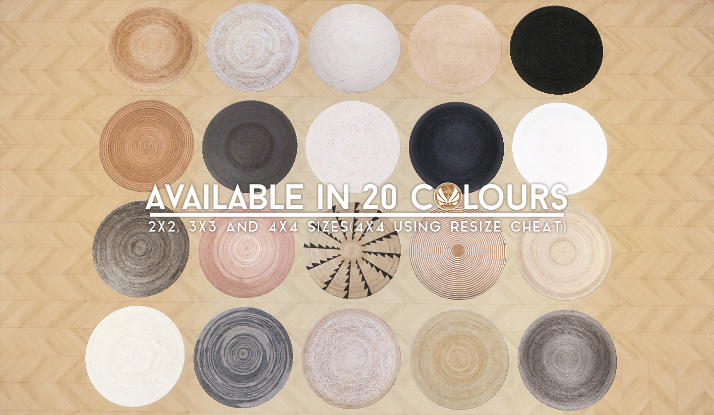 Simsational Designs: Round Jute Rugs 02