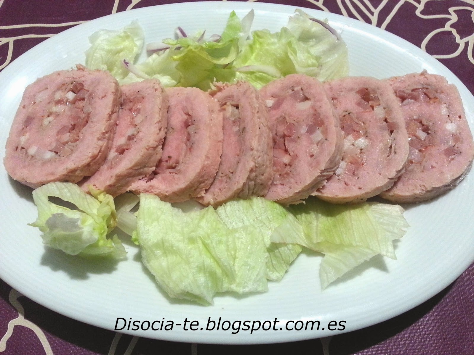 Disocia-te: Rollo de carne y crema de verduras (thermomix)