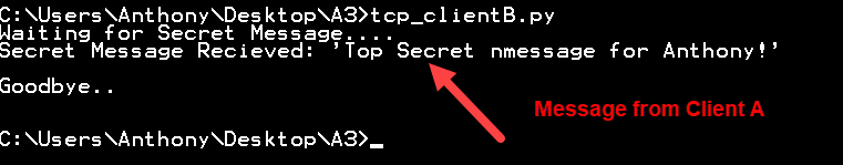 Python Coding- Encrypted Client/Server TCP Communication