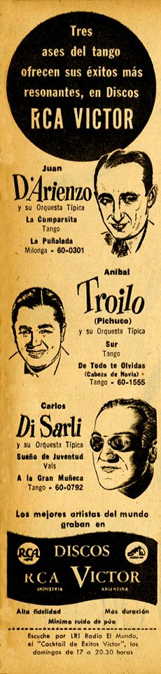 Tres ases del tango. Revista Rico Tipo N° 229, 27 de abril de 1949 ...