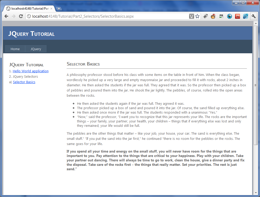 Jquery Selector Basics And Understanding Tag Selector Aspnet C Sql Blog 2687