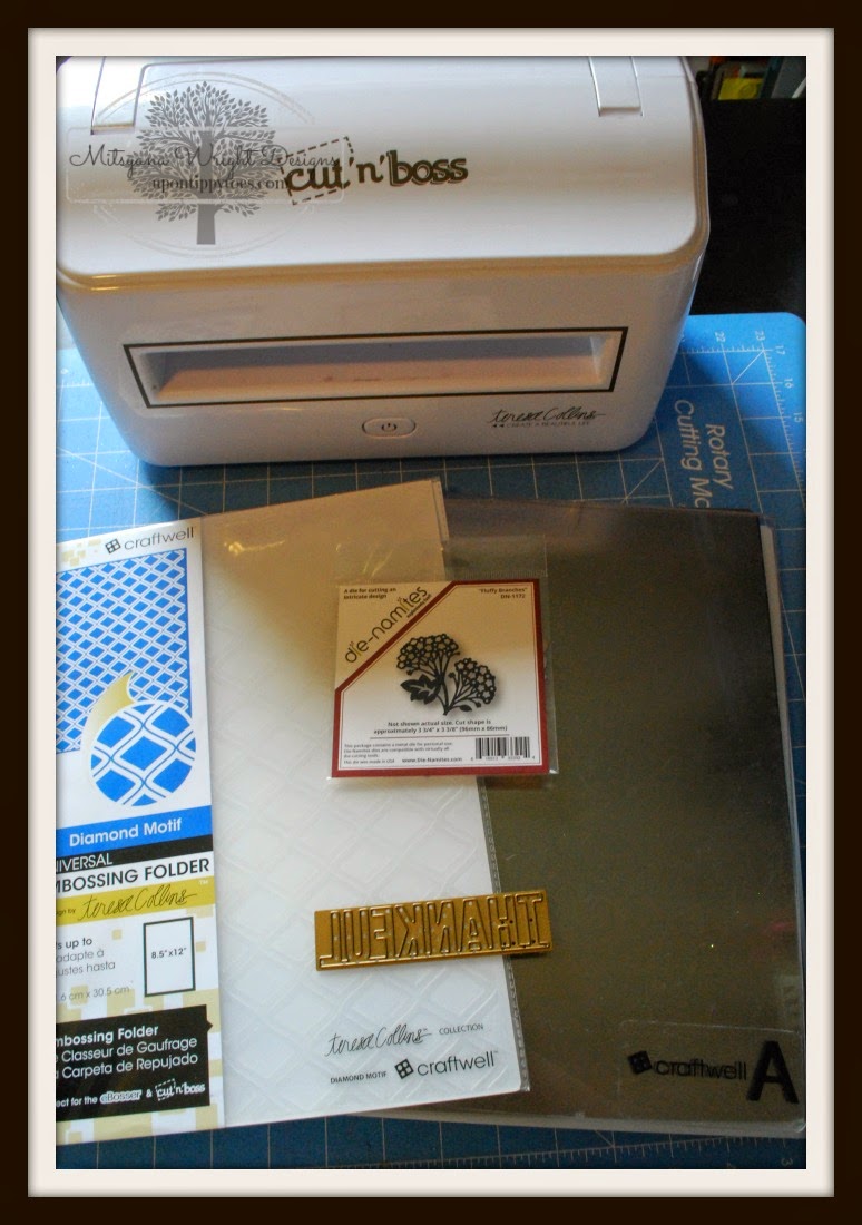 Up On Tippy Toes: Thankful Flower Card- Cut'n'Boss and Die-Namites