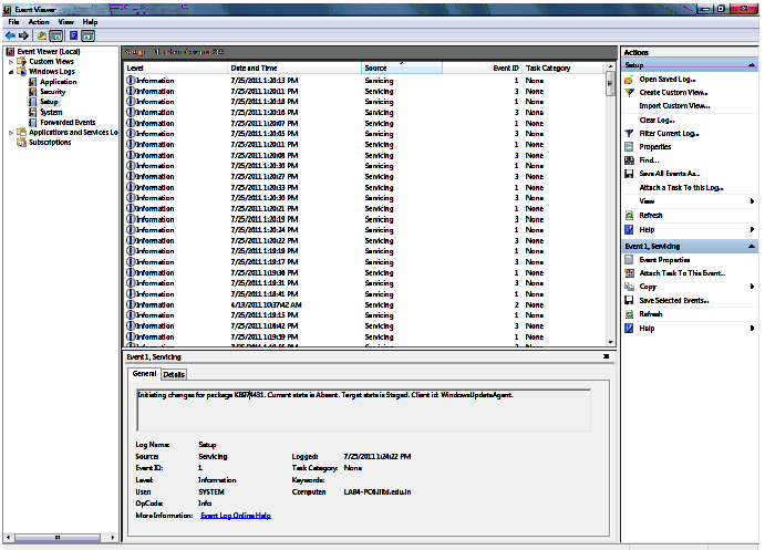 IIITD: System Management 2011: Monitoring System Log Information