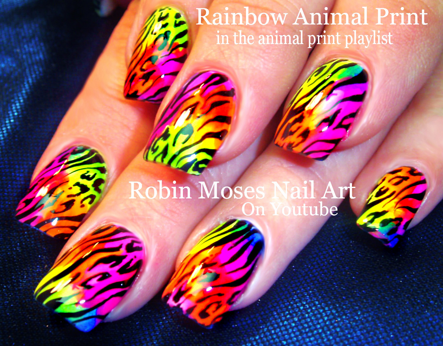 Nail Art by Robin Moses: Easy Matte Rainbow Nails "rainbow nails ...