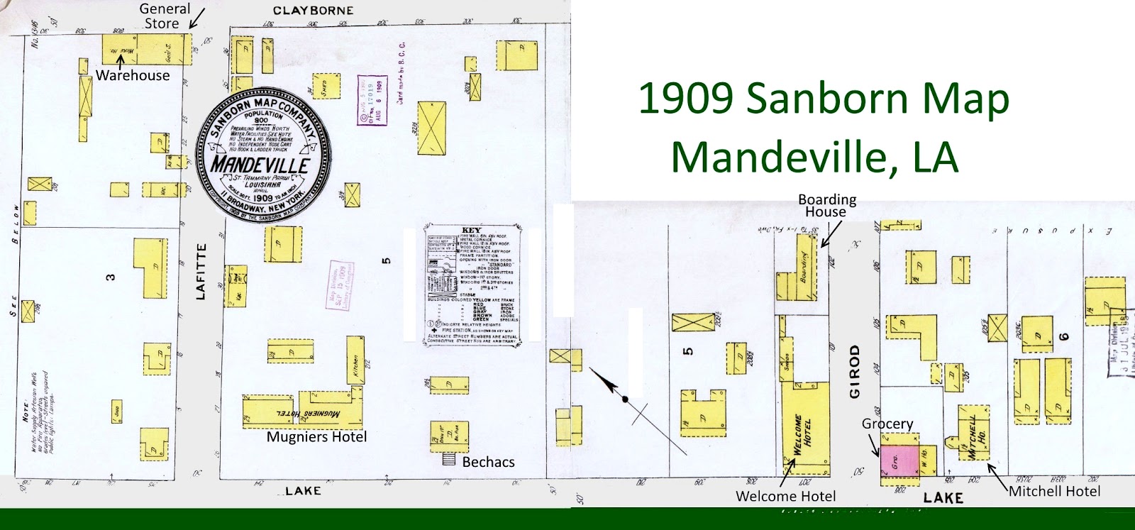 Tammany Family: Mandeville Building Maps 1909