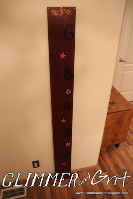 Glimmer And Grit: DIY Painted Rustic Growth Chart