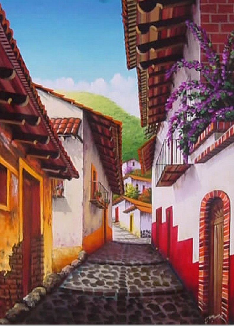 El arte es su máxima expresión : Paisajes Coloniales al Óleo