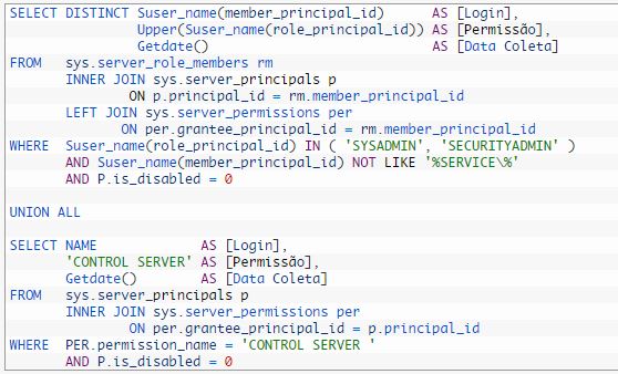 SCRIPTS EM SQL: Identificando super usuários - SQL Server