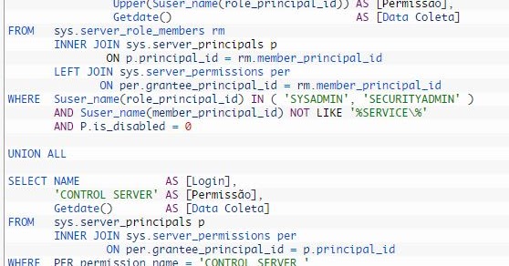 SCRIPTS EM SQL: Identificando super usuários - SQL Server