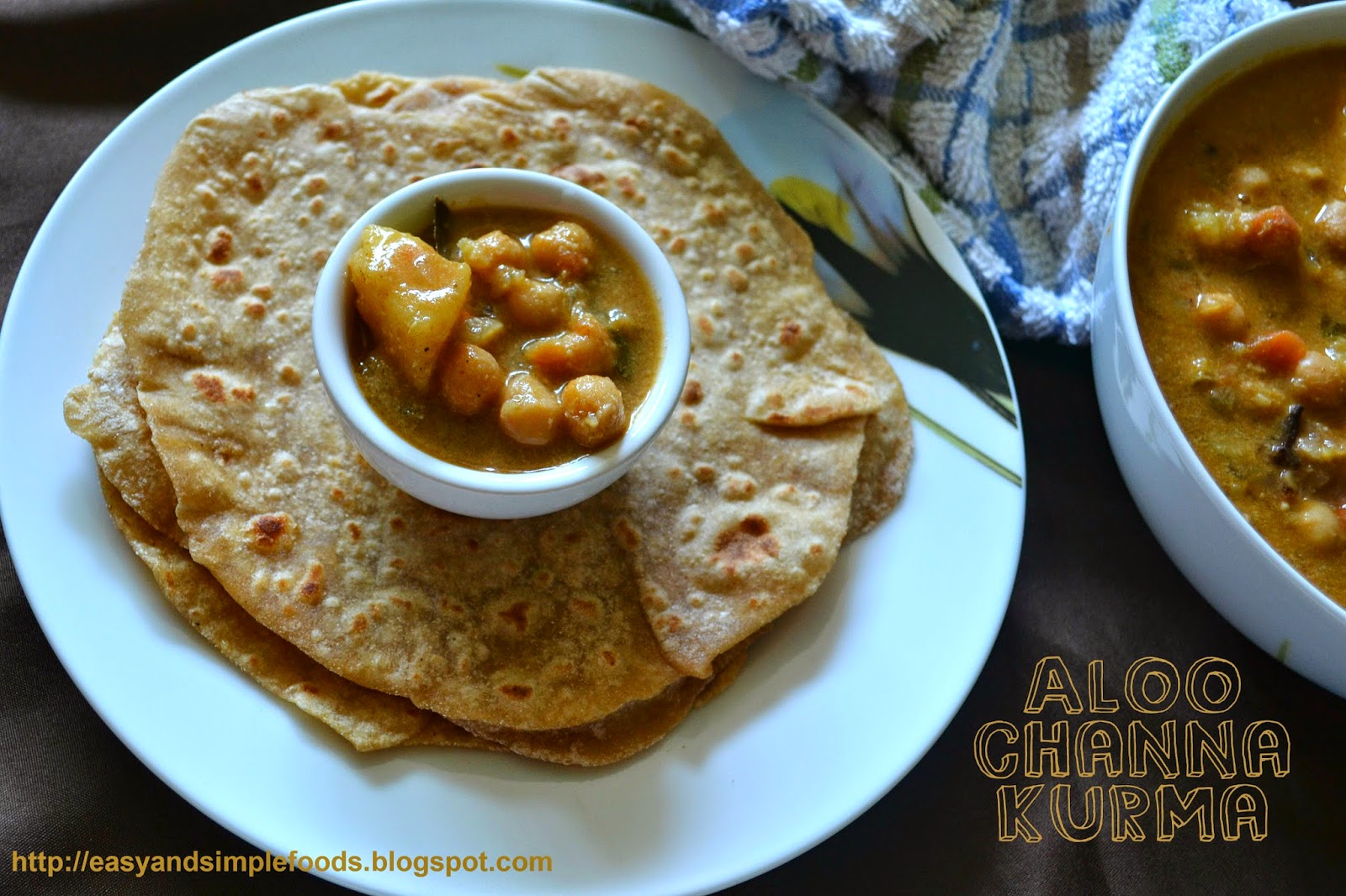 easy and simple foods: Aloo Channa Kuruma
