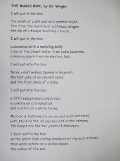 Year 4 Blog: Performing poems: The Magic Box