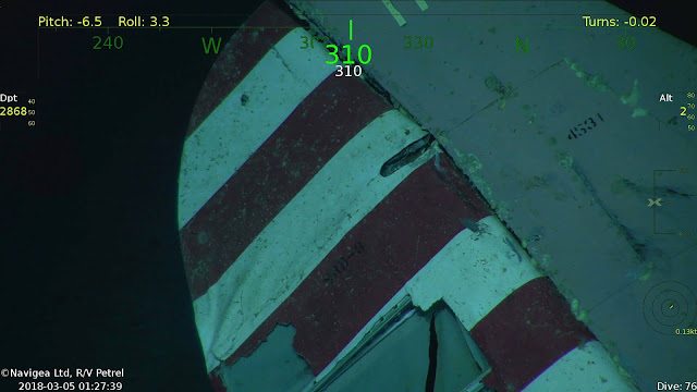 The Wreck of the USS Lexington, Aircraft at the Bottom of the Coral Sea