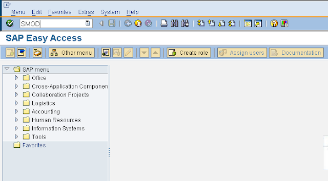 SAP TECH: Searching EXIT using " SMOD " Transaction code