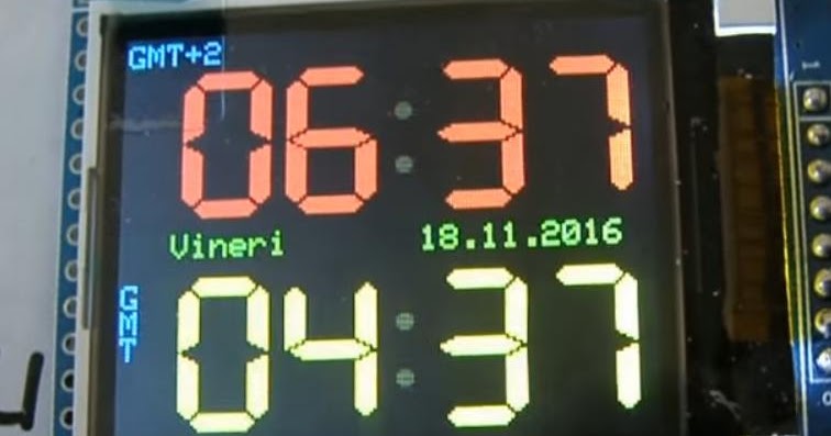 Arduino tehNiq: Adjusting dual clock using DS3231 on 1.8" ST7735 display