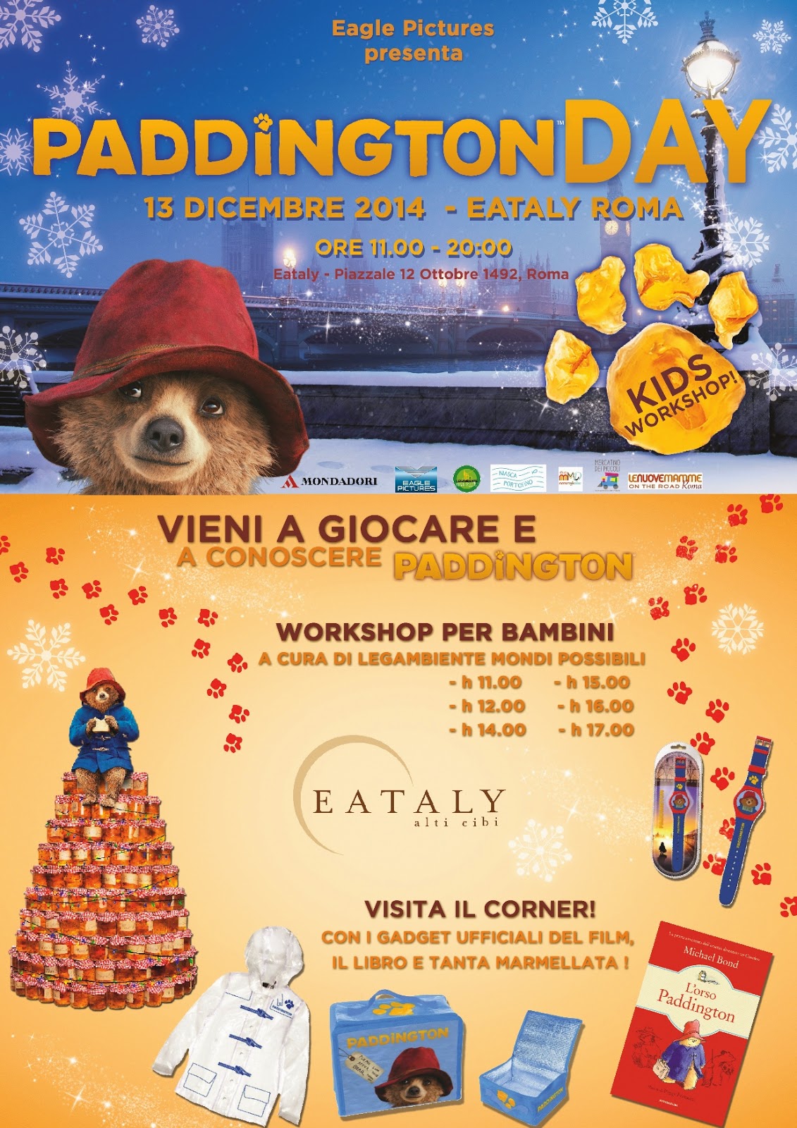 Eagle Pictures presenta PADDINGTON DAY - 13 Dicembre da Eataly