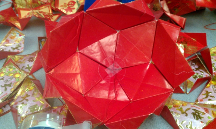 CantotoMando: Red Envelope Project: Red Envelope Flower Ball 紅包花球
