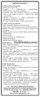 Lowongan Kerja PT. Tectron Manufacturing - Lowongan Kerja Batam 2022