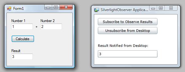 Silverlight Notification Messages From Desktop Application