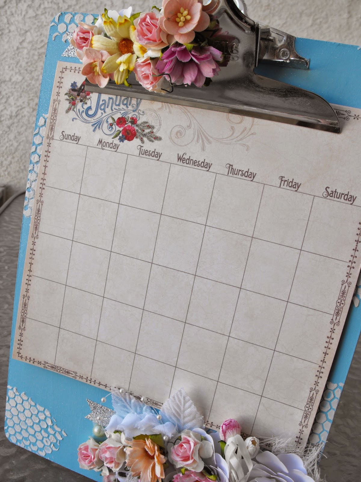 CorenesCreations: Clipboard Calendar using G45's "Time to Flourish"
