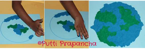 Playdough Earth Day Mosaics ~ Putti's World -kids-activities