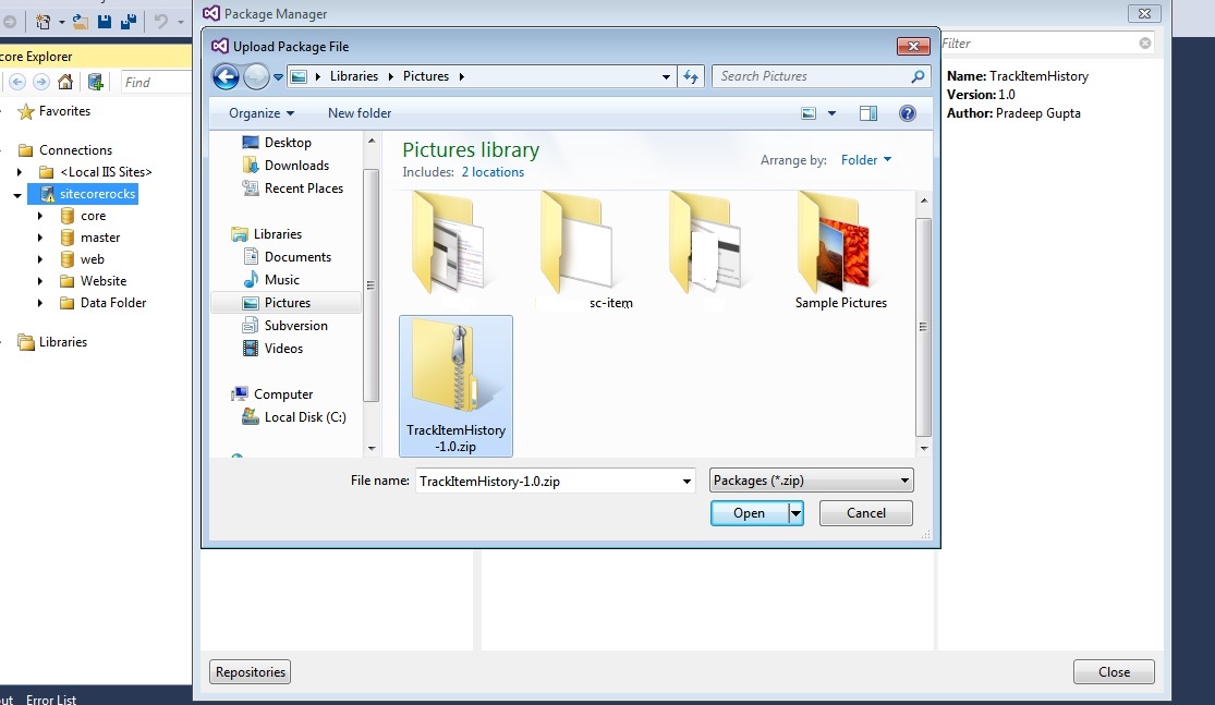 Explore Sitecore Upload And Install Sitecore Package Using Sitecore Rocks