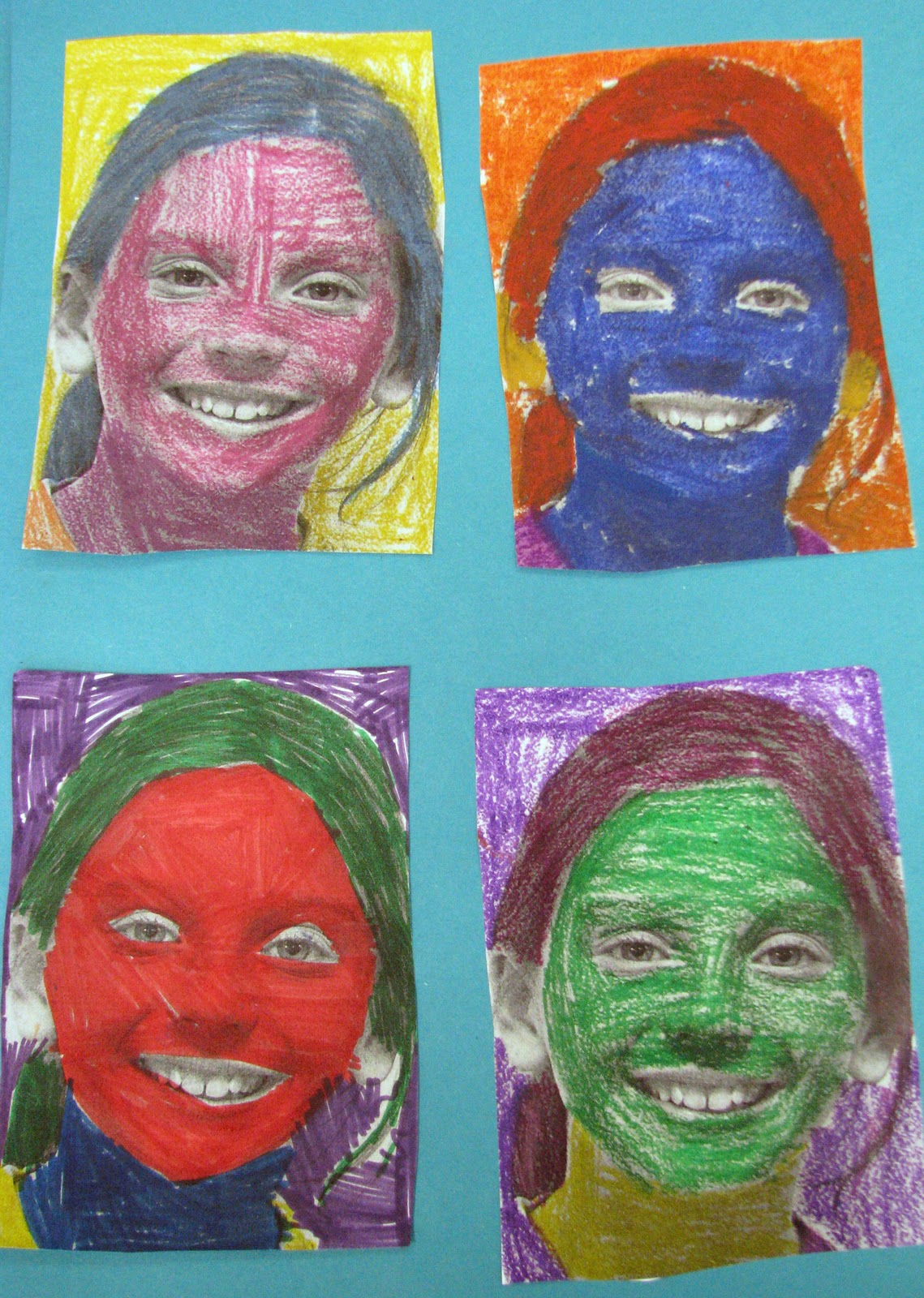 Tiny Tea Art: 3rd Grade - Andy Warhol - FACES