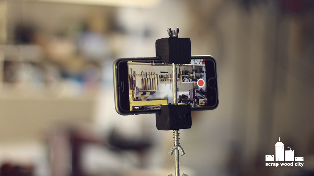 scrap wood city: How to make a DIY tripod mount for your smartphone