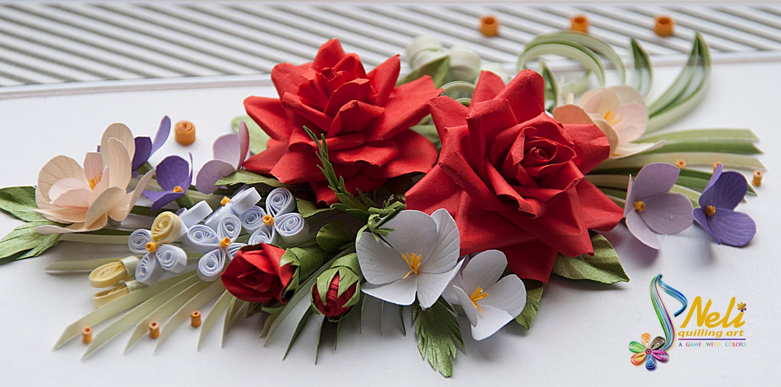 Neli Quilling Art: Red roses