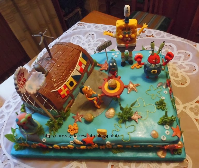 LE TORTE DI LORENA ....E NON SOLO!!!!!: Torta Spongebob per il piccolo ...