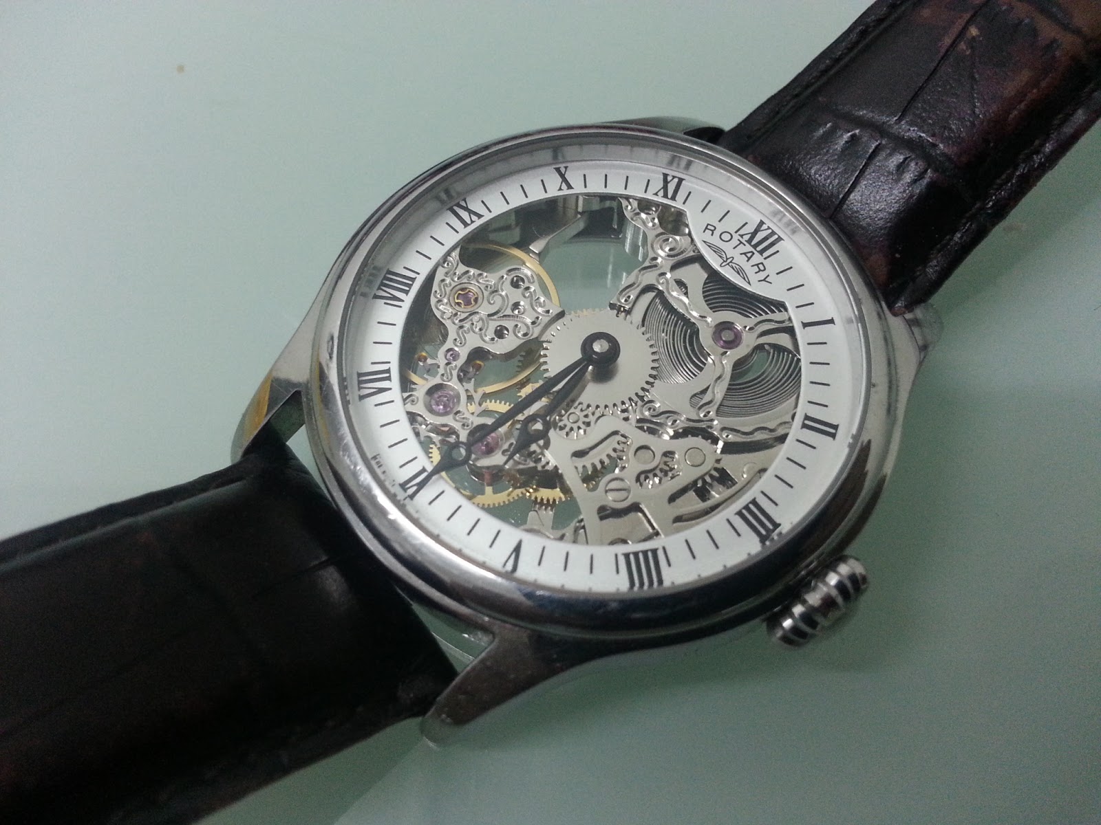Pesona Jam: Rotary Skeleton GS02521/06 Stainless Steel Manual Winding -SOLD