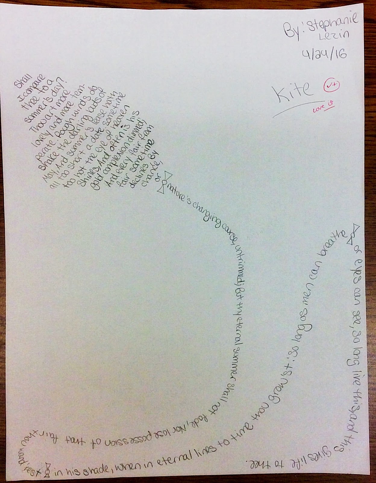 Poetry Portfolio Assignments: Concrete Poetry Assignment