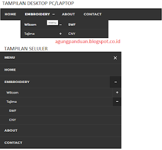 BUAT MENU DROP DOWN KEREN RESPONSIVE HANYA DENGAN ADD WIDGET - AGUNG ...