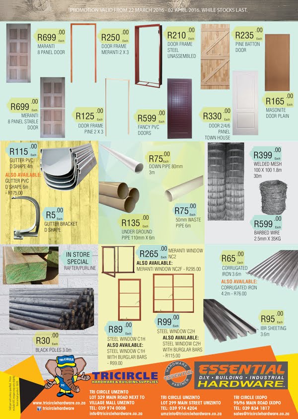 GBB Essential Hardware Proofing: Tricircle Hardware Easter Specials