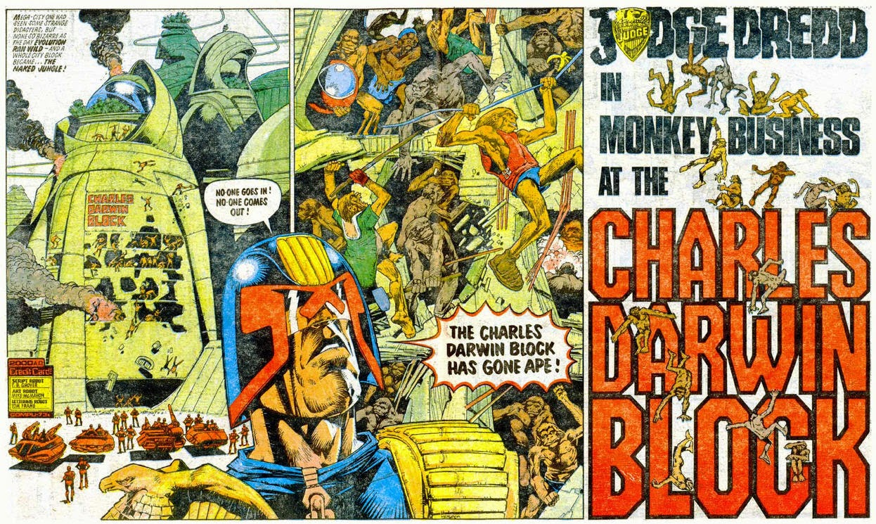Dredd Alert: Judge Dredd: Monkey Business At The Charles Darwin Block ...