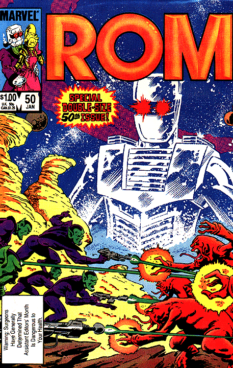 Marvel Comics of the 1980s: 1984 - Anatomy of a cover - Rom #50