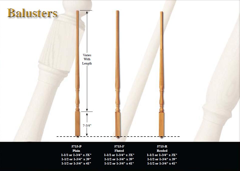 Wood Stairs and Rails and Iron Balusters: Balusters