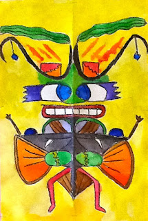 Mrs. Paul's Art Room: Symmetrical Name Design Creatures