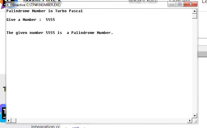Free Programming Source Codes And Computer Programming Tutorials Palindrome Number In Turbo Pascal