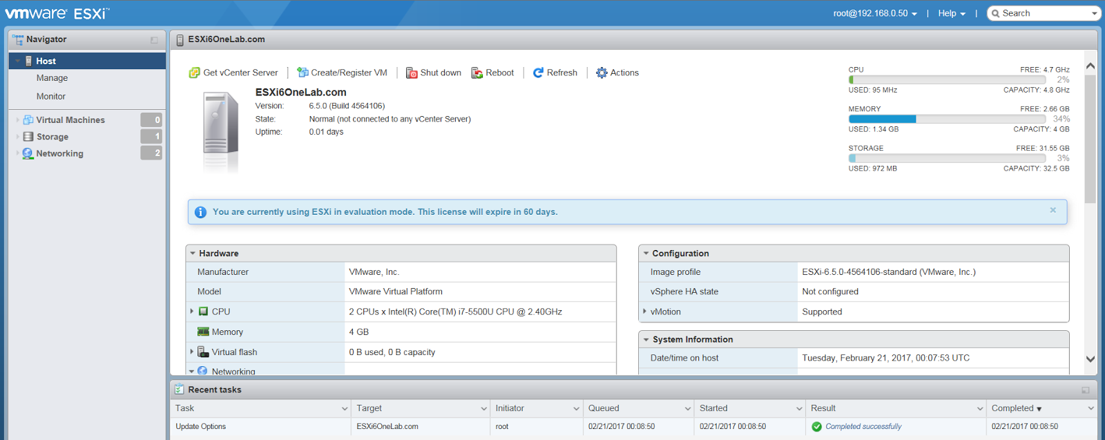 Data Center Virtualization with VMvisor Installing & Config VMware ESXi ...