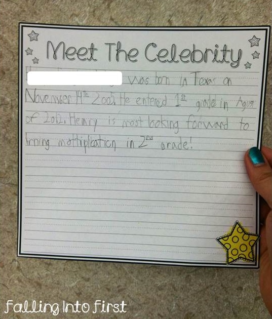 Meet The Celebrities {Freebie} | Falling into First